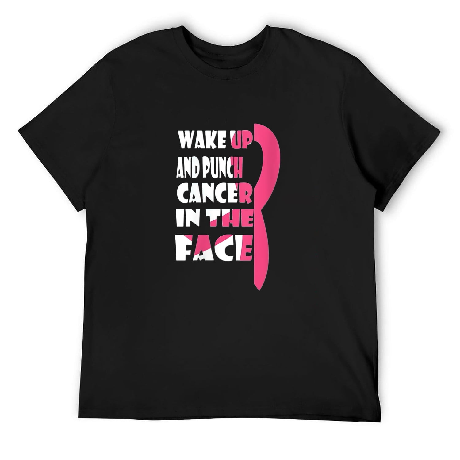 Mens Breast Cancer Awareness Punch Cancer In The Face Survivor V-Neck T ...