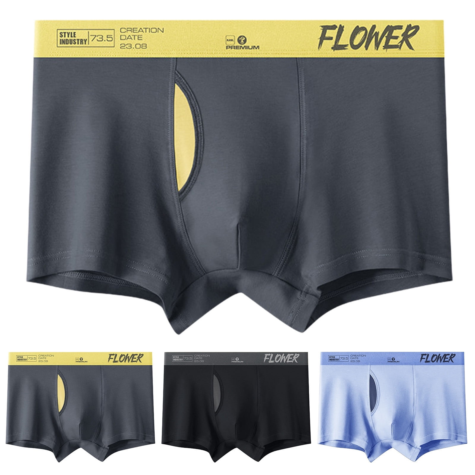 Mens Briefs Underwear Mid Rise Briefs With Color Block Design Letter ...