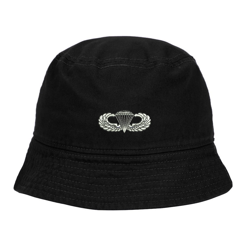 Mens Bucket Hat Army Airborne Paratrooper Wings Embroidered Washed ...