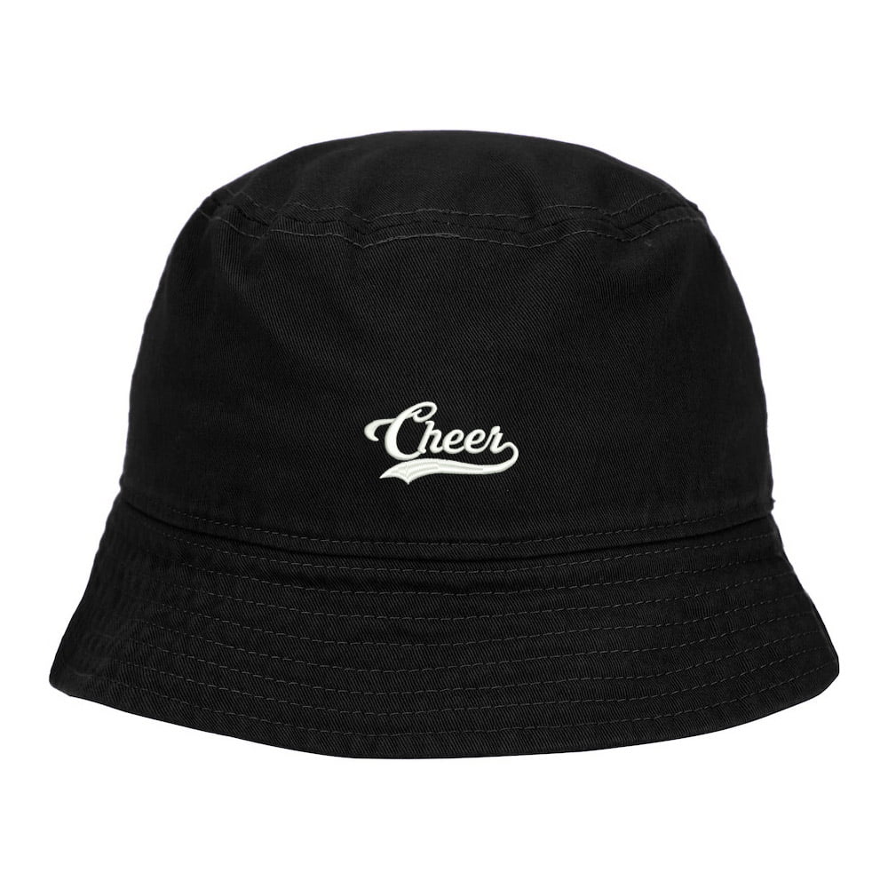 Mens Bucket Hat Cheer Embroidered Washed Cotton Classic Bucket Hat ...