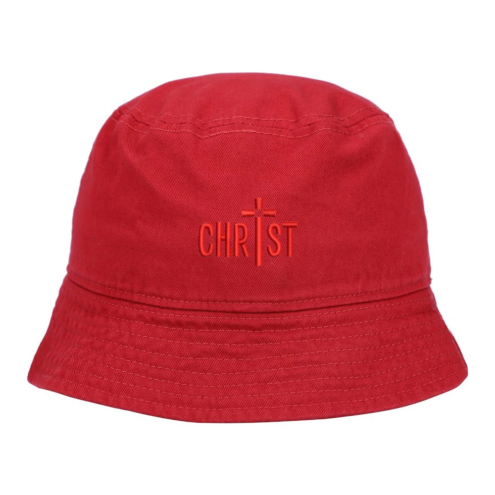 Mens Bucket Hat Jesus Christ Embroidered Washed Cotton Classic Bucket ...