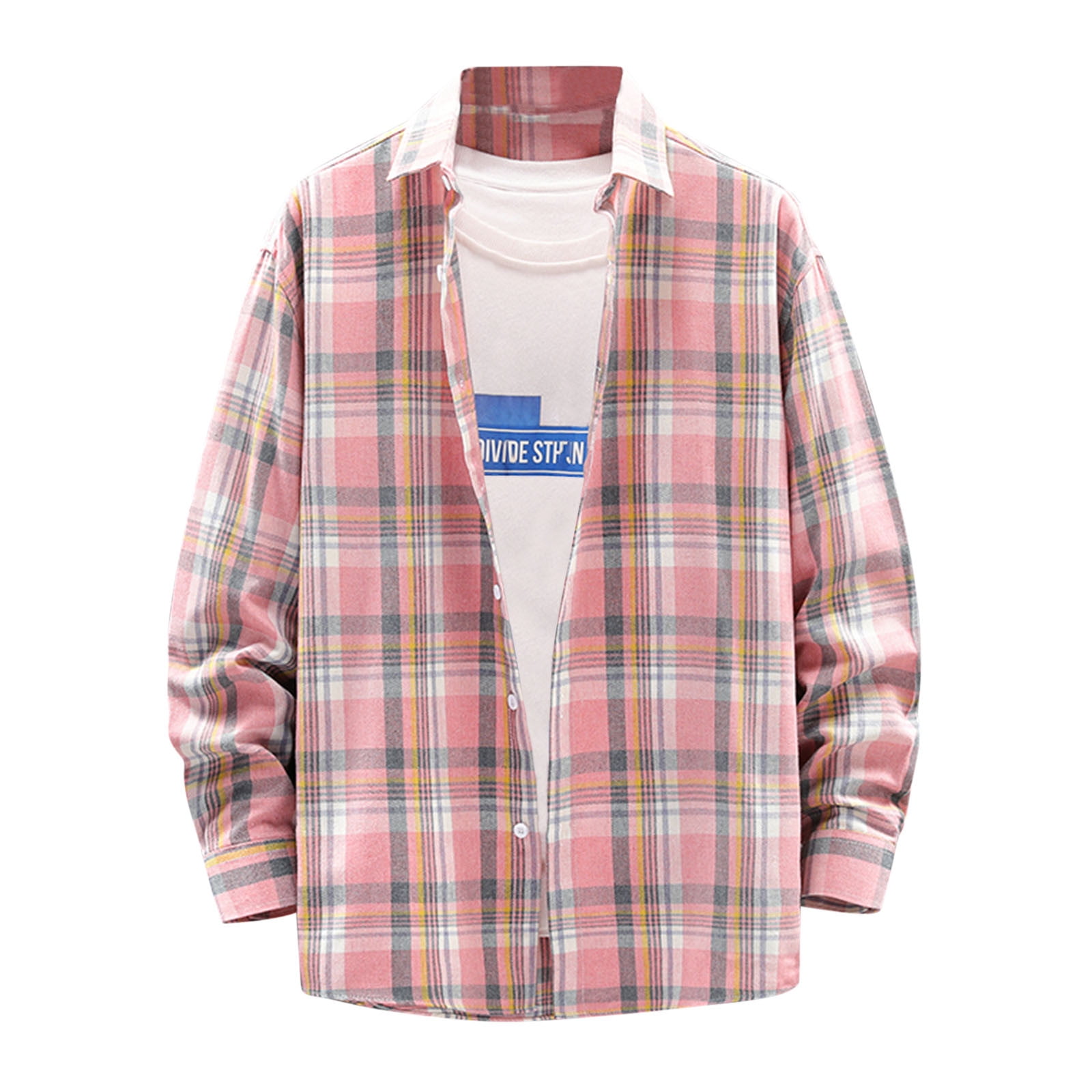 Mens Button up Shirts Long sleeve Plaid,Plaid Shirts,Flannel Plaid ...