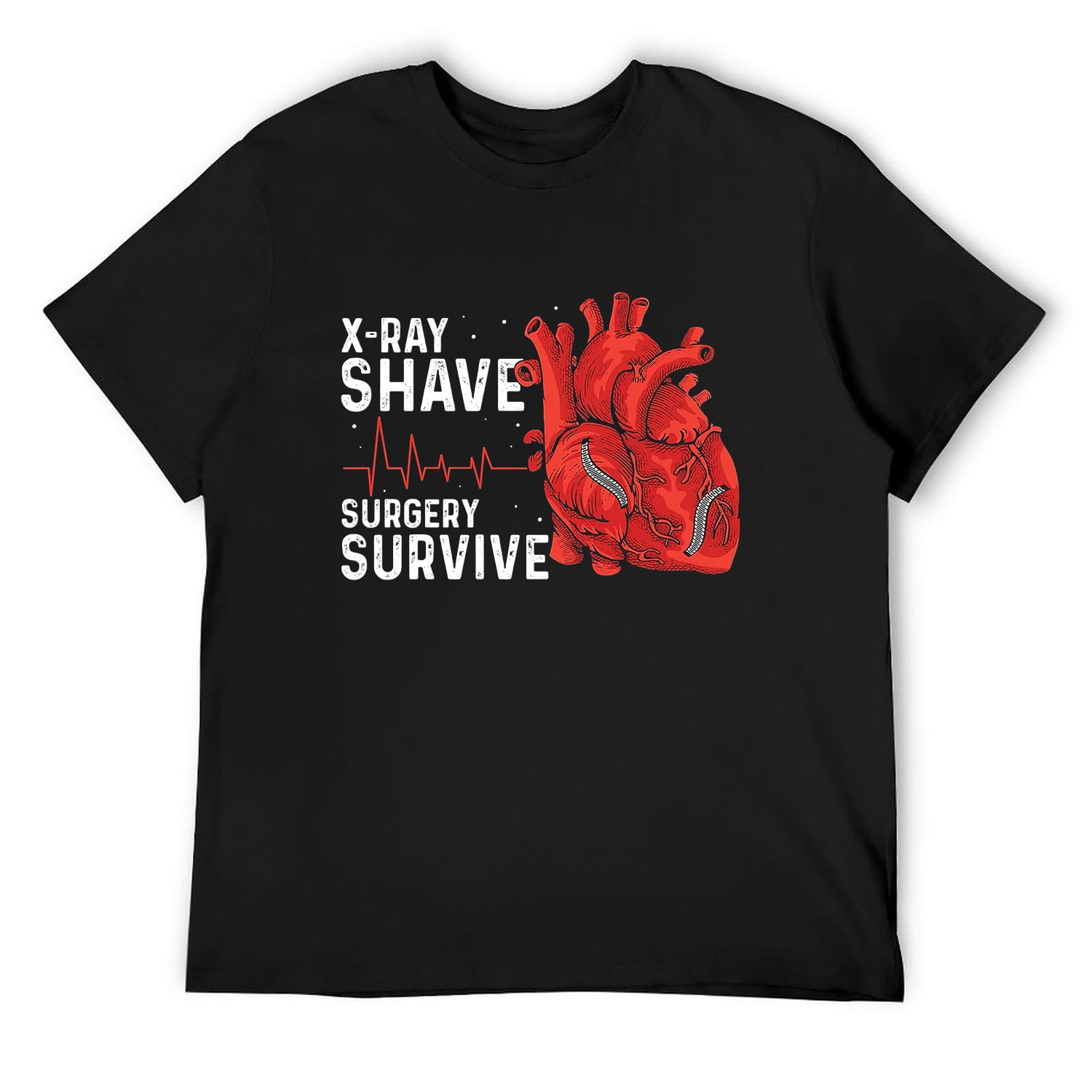 Mens Bypass Heart Survivor Design for Heart Health Awareness Short ...
