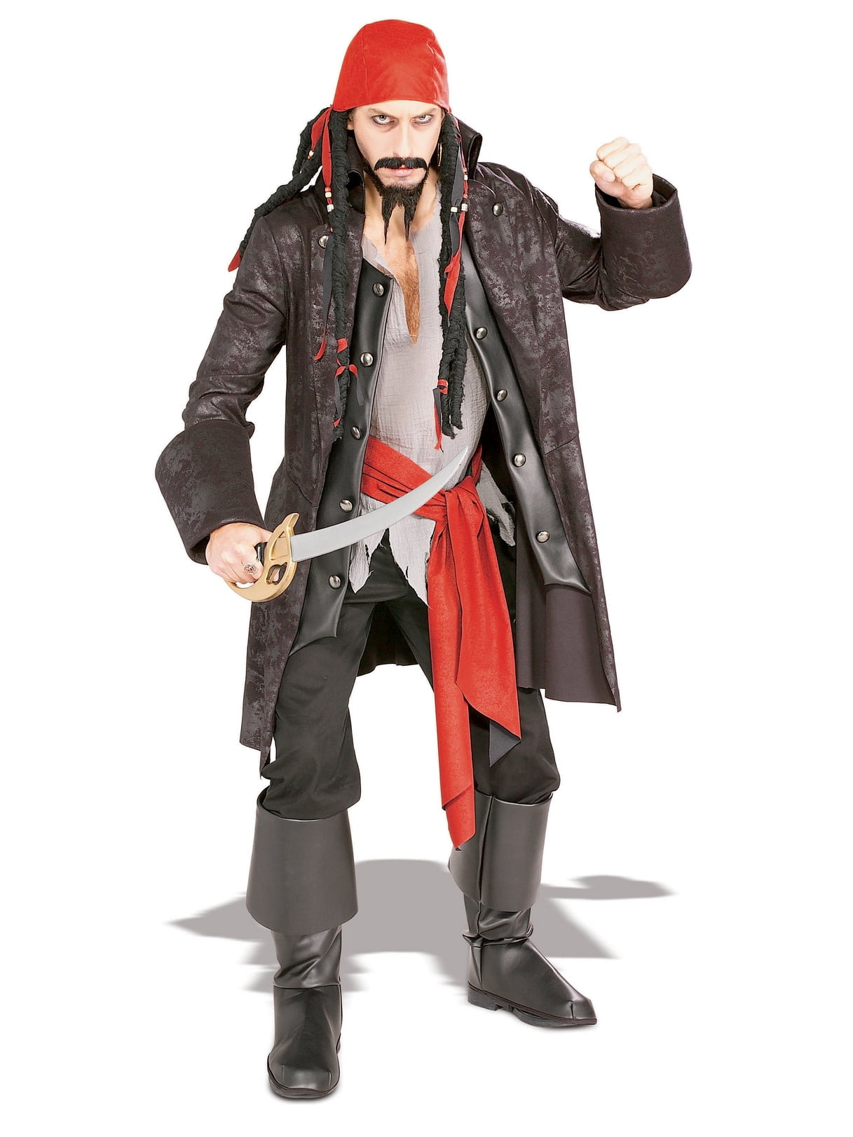 Mens Captain Pirate Costume - Walmart.com