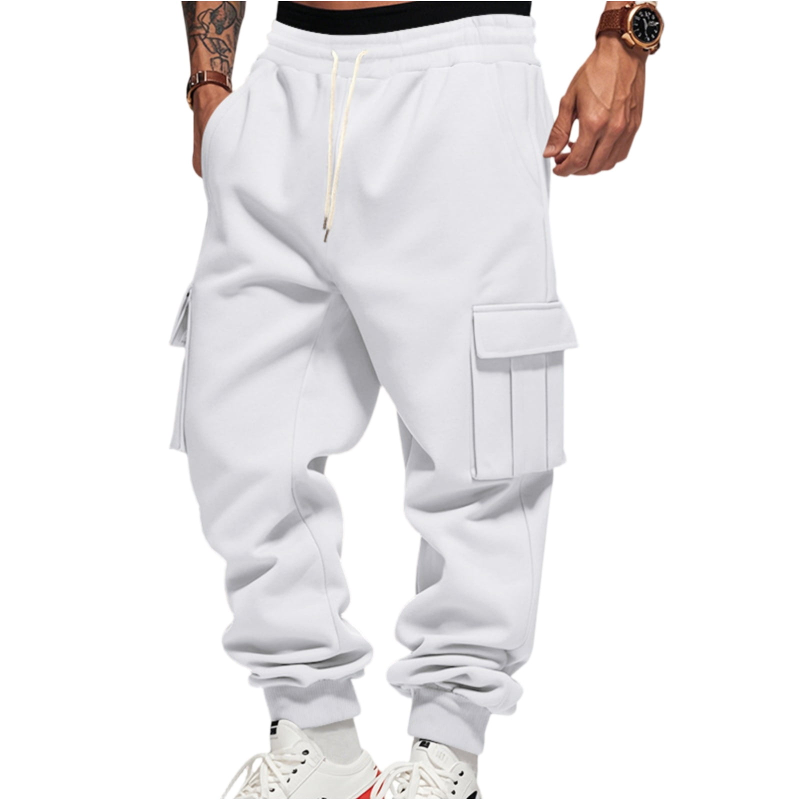 Mens Cargo Joggers and Baggy Sweatpants Men with Large Cargo Pockets ...