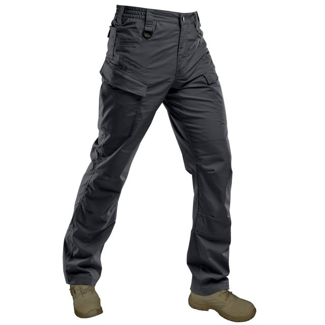 Mens Cargo Pants Ripstop 14 Pockets Waterproof Gusseted Work Cargo ...