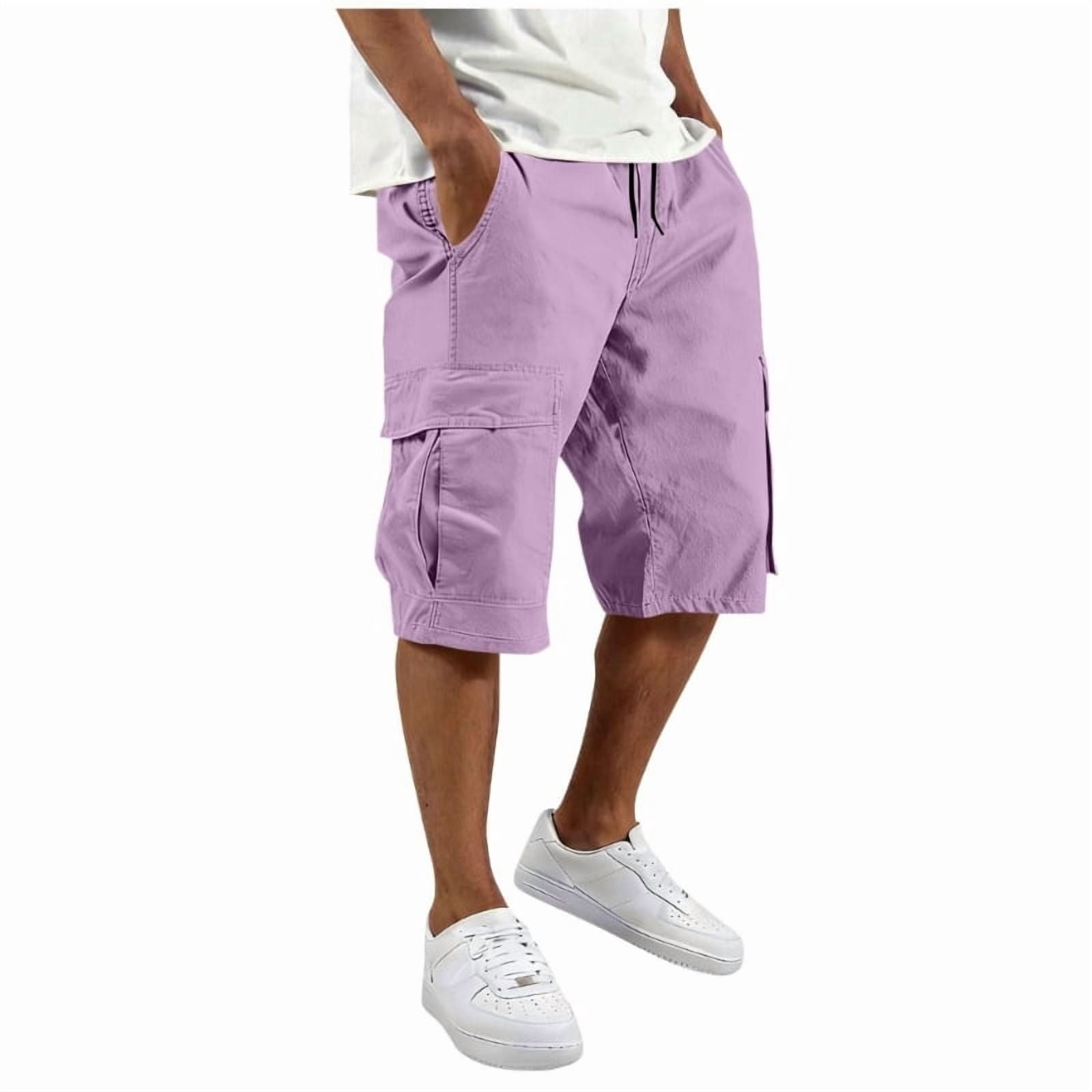 Mens Cargo Shorts Drawstring Casual Shorts Outdoor Short Pants ...
