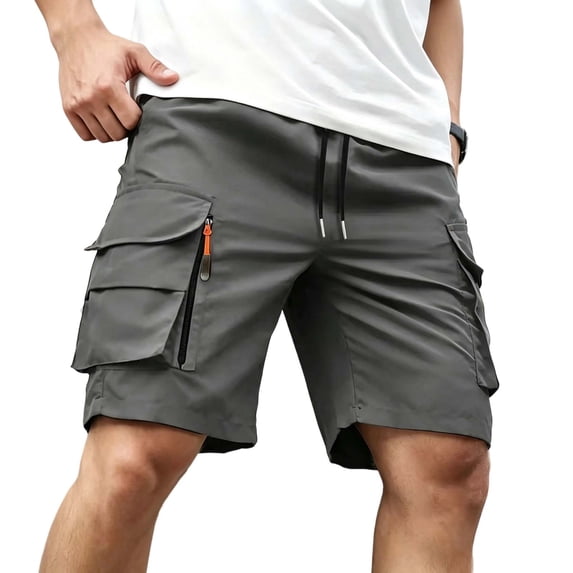 Mens Cargo Shorts Multi-Pocket 7" Inseam Lightweight Quick Dry Elastic ...