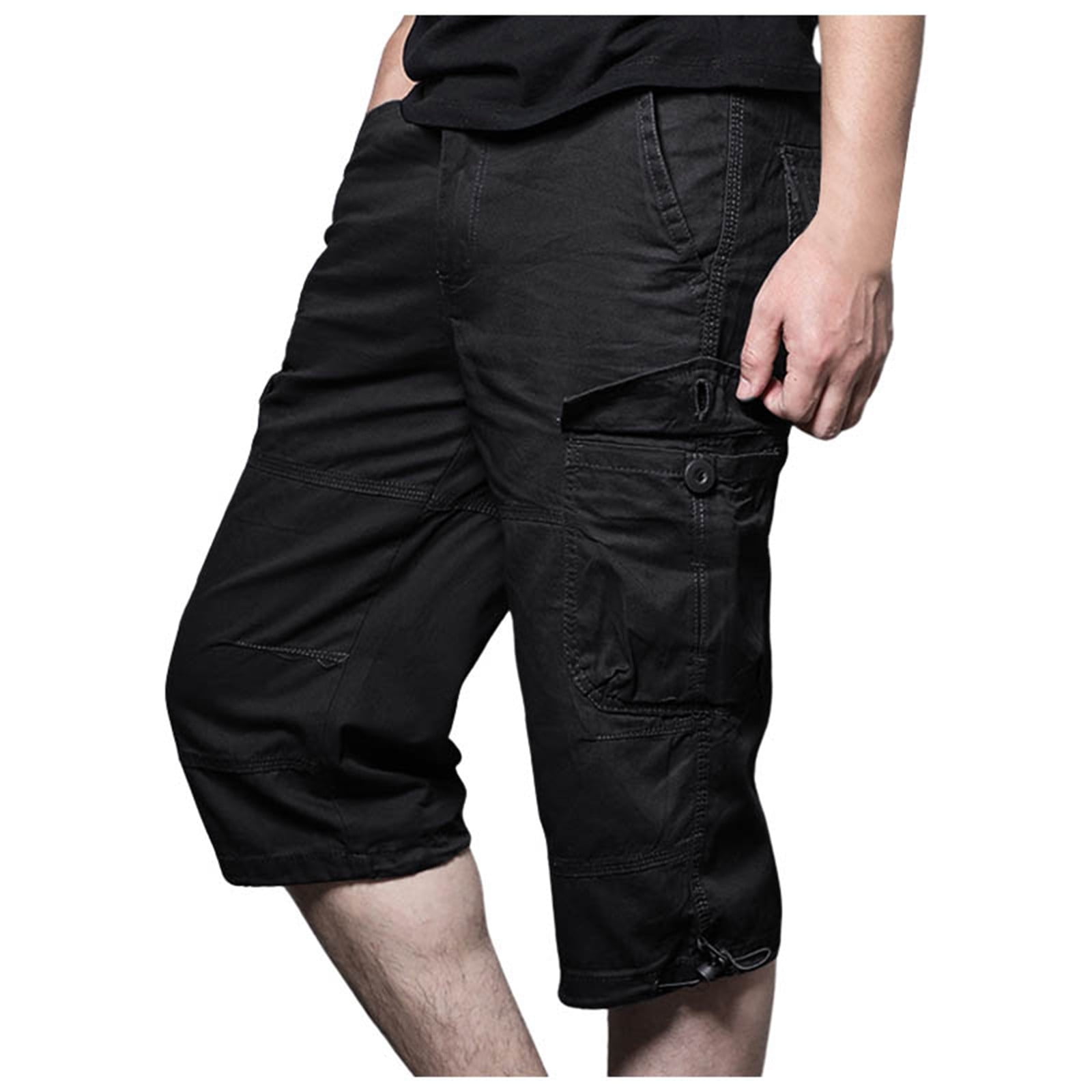 Mens Cargo Shorts Travel Outdoor Casual Twill Running Joggers Shorts 3/ ...