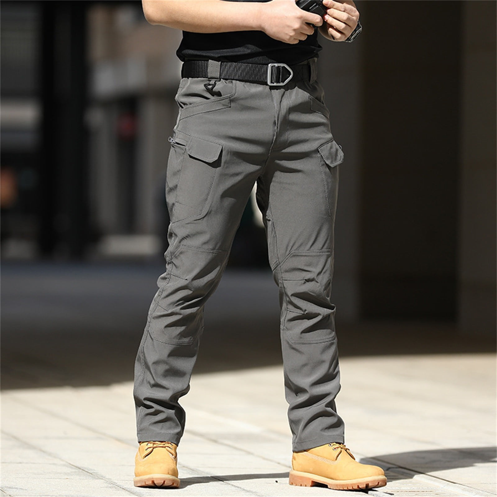 Mens Cargo Sweatpants Relaxed Fit Straight Leg Cargo Work Pants for Men ...