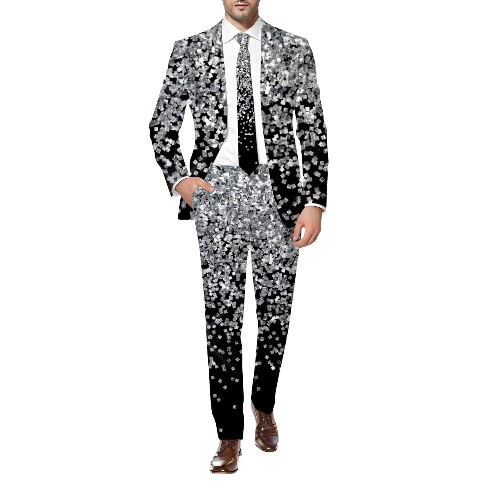 Mens Carnival Festival 3D Digital Printed Lightweight Business Suit Set ...
