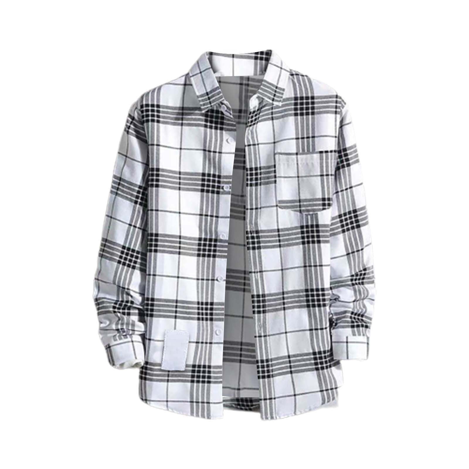 Mens Casual Button Down Shirts Long Sleeve Chambray Shirts Mens Casual ...