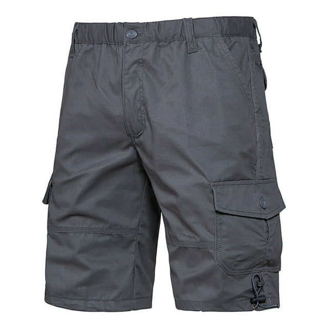 PBNBP Polyester Ripstop Stretch Men's Casual Elastic Waist Cargo Shorts ...