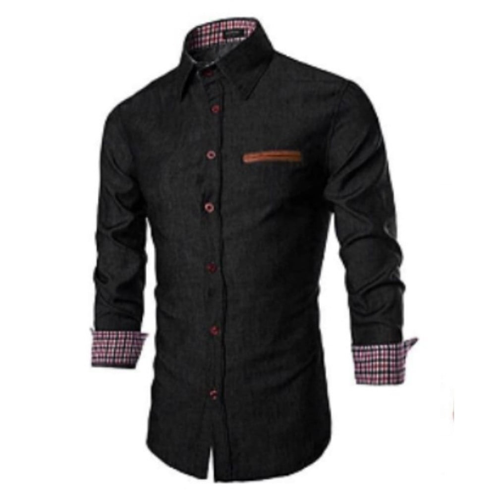 Mens Casual Long Sleeve Slim Muscle Fitness Button Down Shirt Party T ...