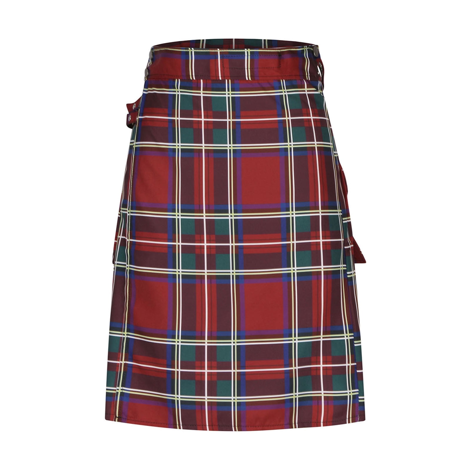 Mens Casual Plaid Scottish Kilt Traditional Highland Tartan Utility ...