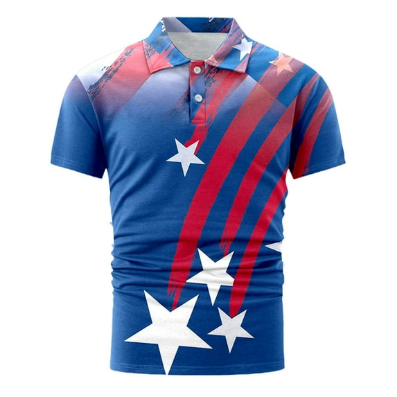Mens Casual Shirts Independence Day Men's Shirt Summer Short Sleeve ...