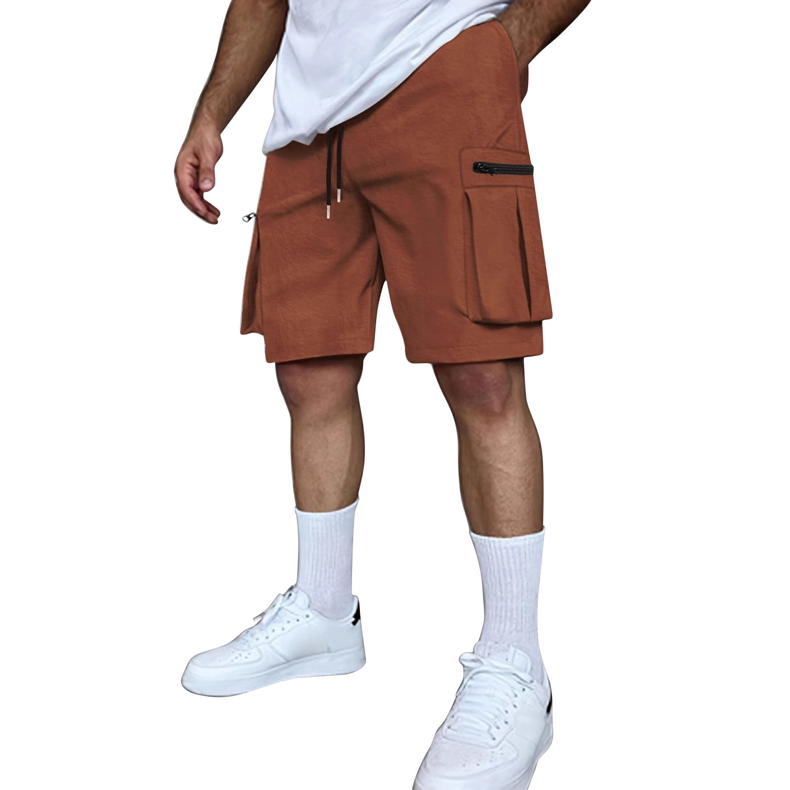 Mens Casual Shorts Front Straight Leg Lightweight Summer Short Pants ...