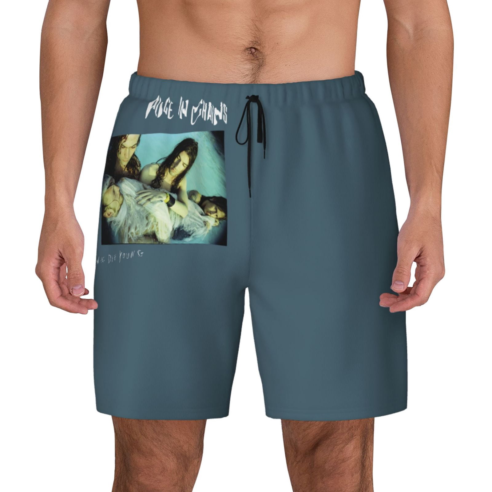 Mens Casual Swim Trunks for Ali.ce Cha.ins Beach Pants,Beach Board ...