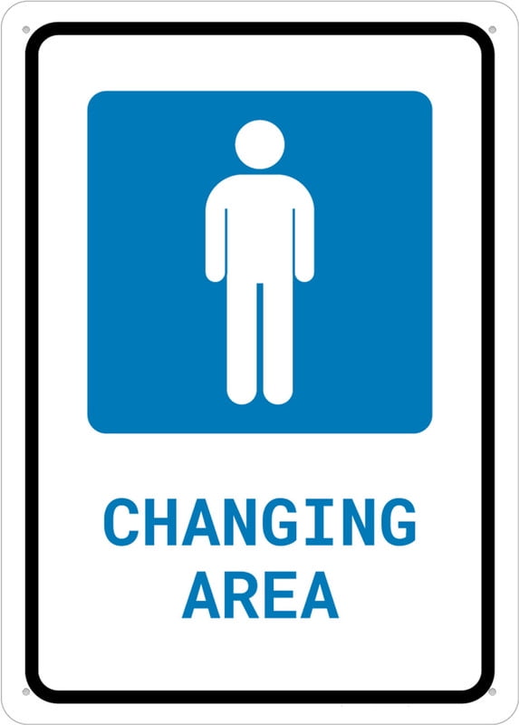 Mens Changing Area Sign 8 X 12 Inches Rust Free . Aluminum - Uv ...
