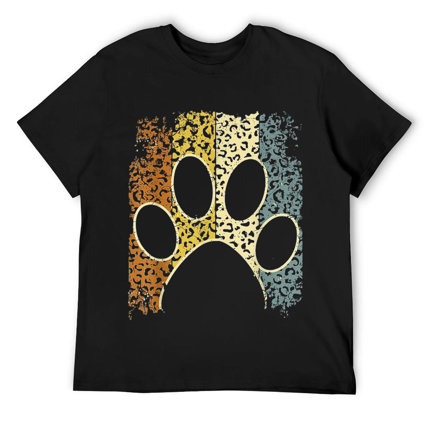 Mens Cheetah Paw Print design, Leopard gift, Safari design T-Shirt ...