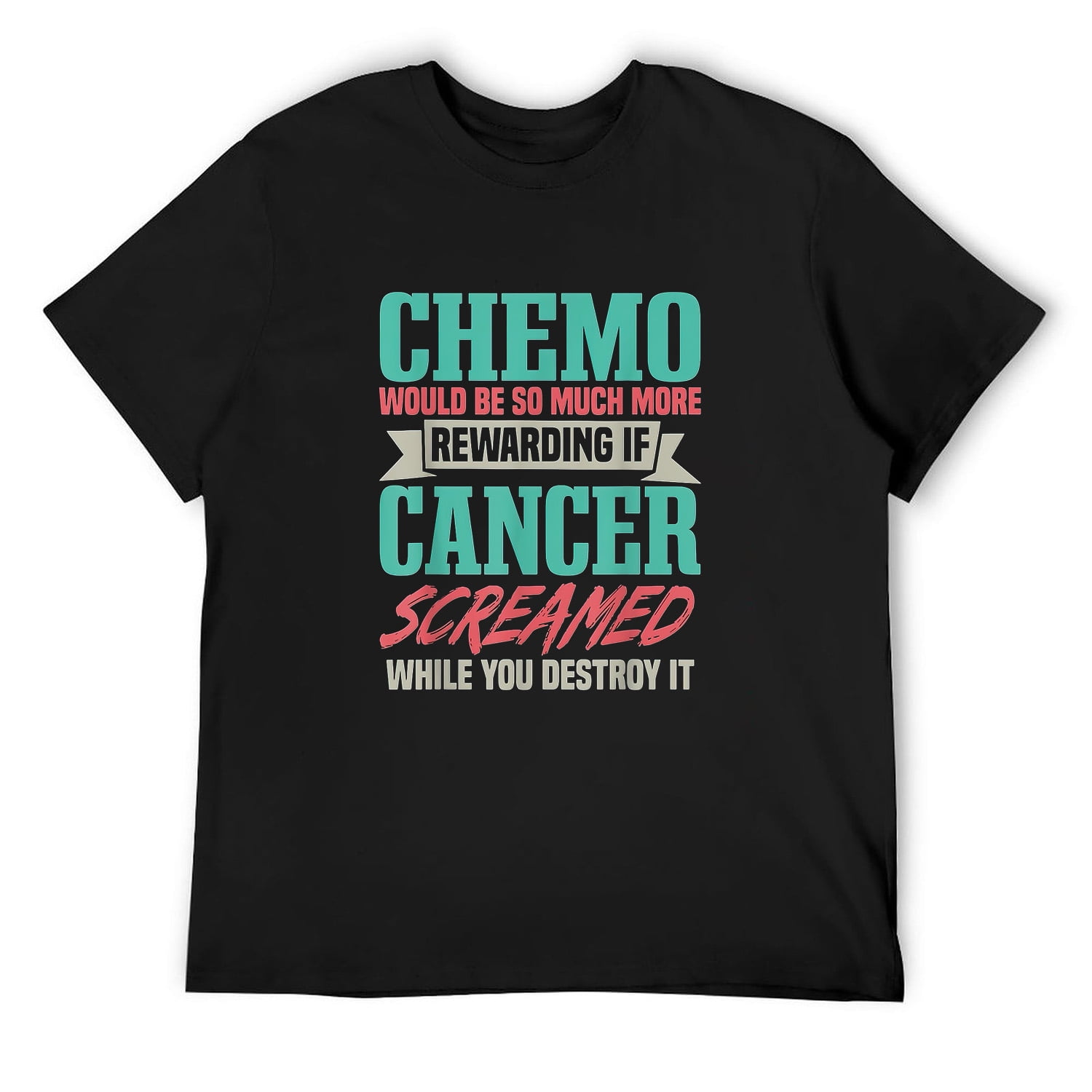 Mens Chemo Patient Cancer Awareness Chemo Chemotherapy T-Shirt Black 4X ...