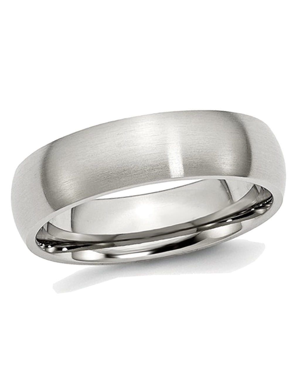 Mens Chisel 6mm Stainless Steel Comfort Fit Wedding Band Ring - Walmart.com