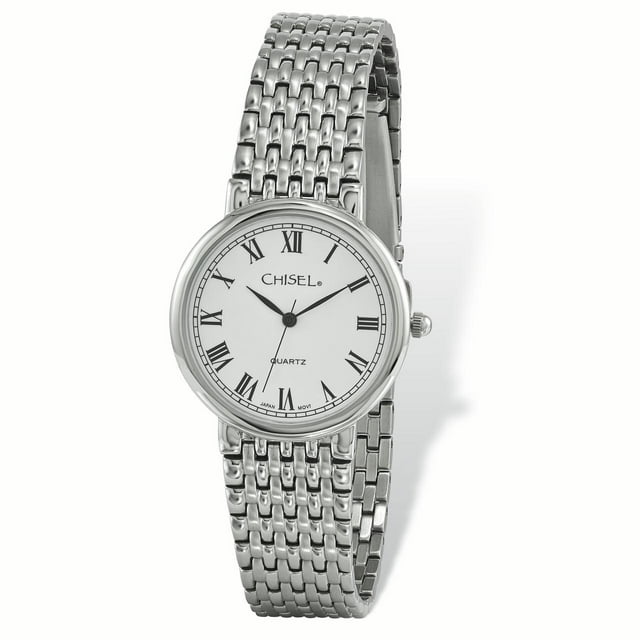 Mens Chisel Stainless Steel White Dial Watch - Walmart.com
