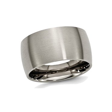 Mens Chisel 7mm Comfort Fit Titanium Polished Wedding Band Ring with ...