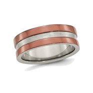 Mens Chisel 7mm Comfort Fit Titanium Polished Wedding Band Ring with ...