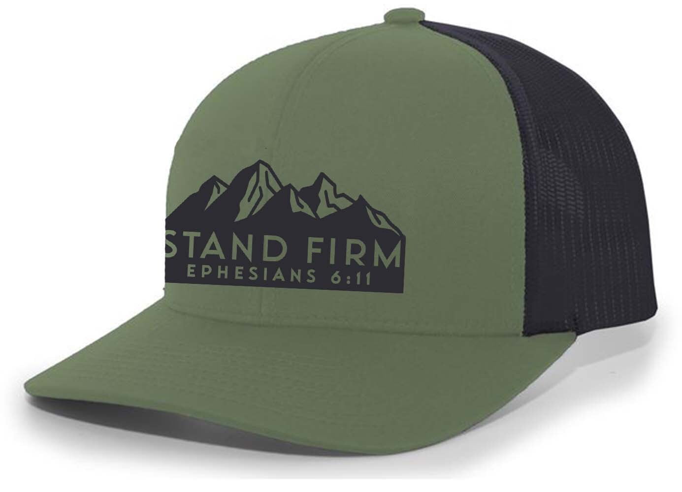 Mens Christian Hat Embroidered Stand Firm Ephesians 6:11 Scripture Mesh ...