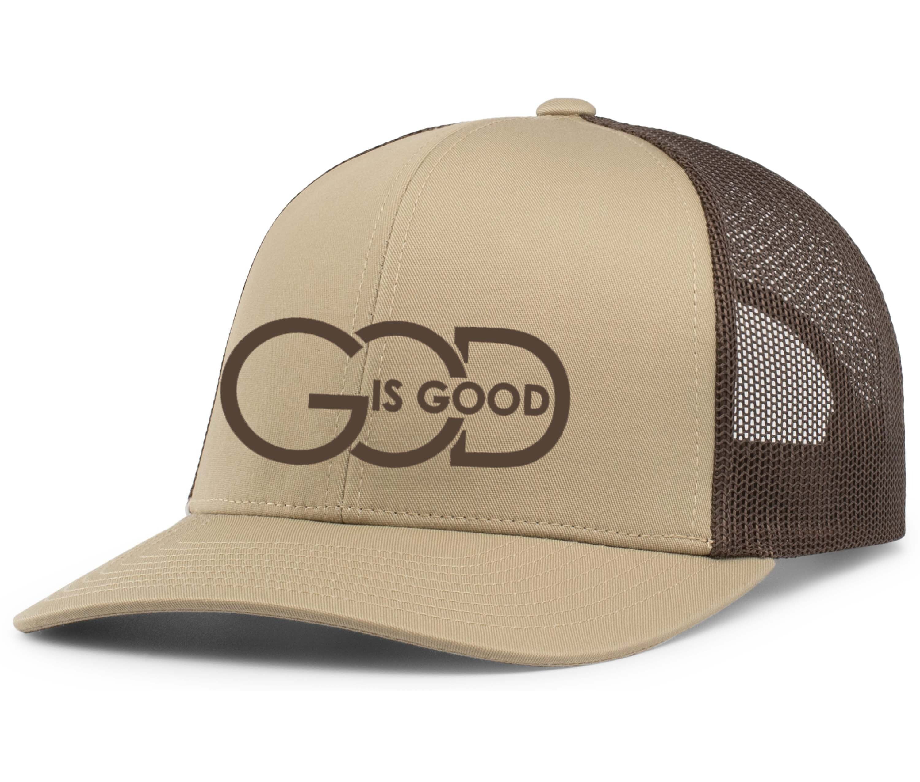 Mens Christian Hat God is Good Mens Christian Mesh Back Trucker Hat ...