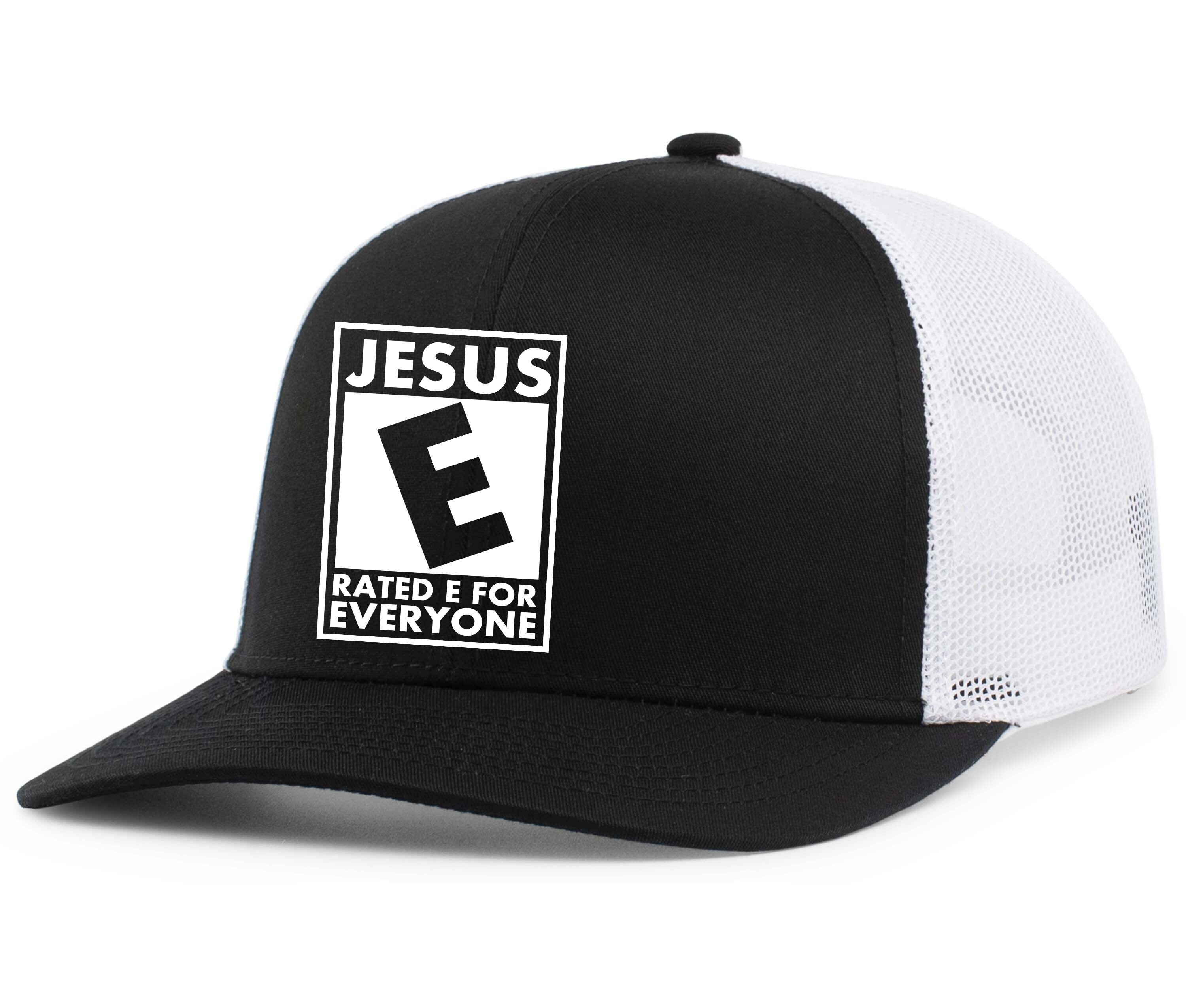 Mens Christian Hat Jesus Rated E for Everyone Mens Christian Mesh Back ...