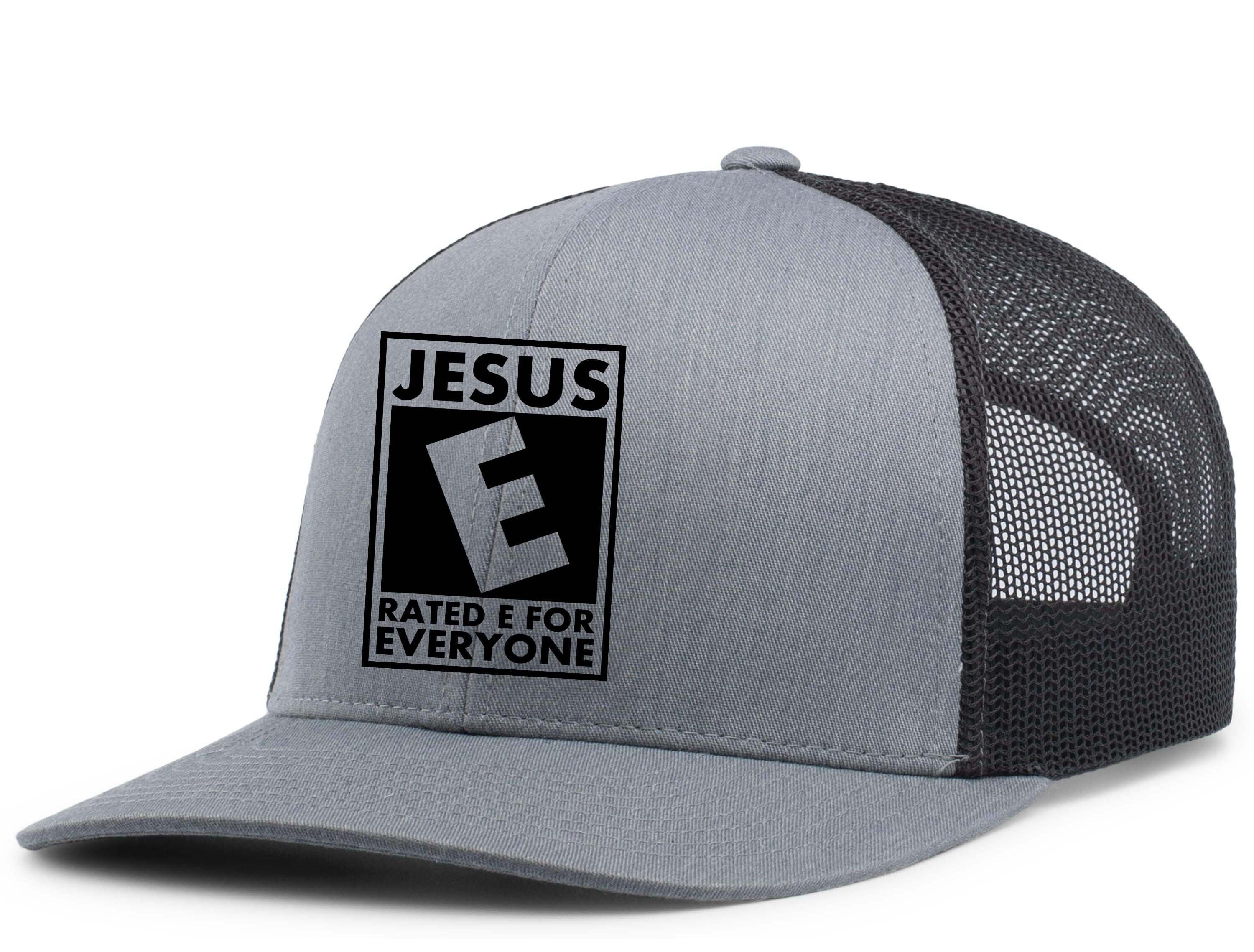 Mens Christian Hat Jesus Rated E for Everyone Mens Christian Mesh Back ...