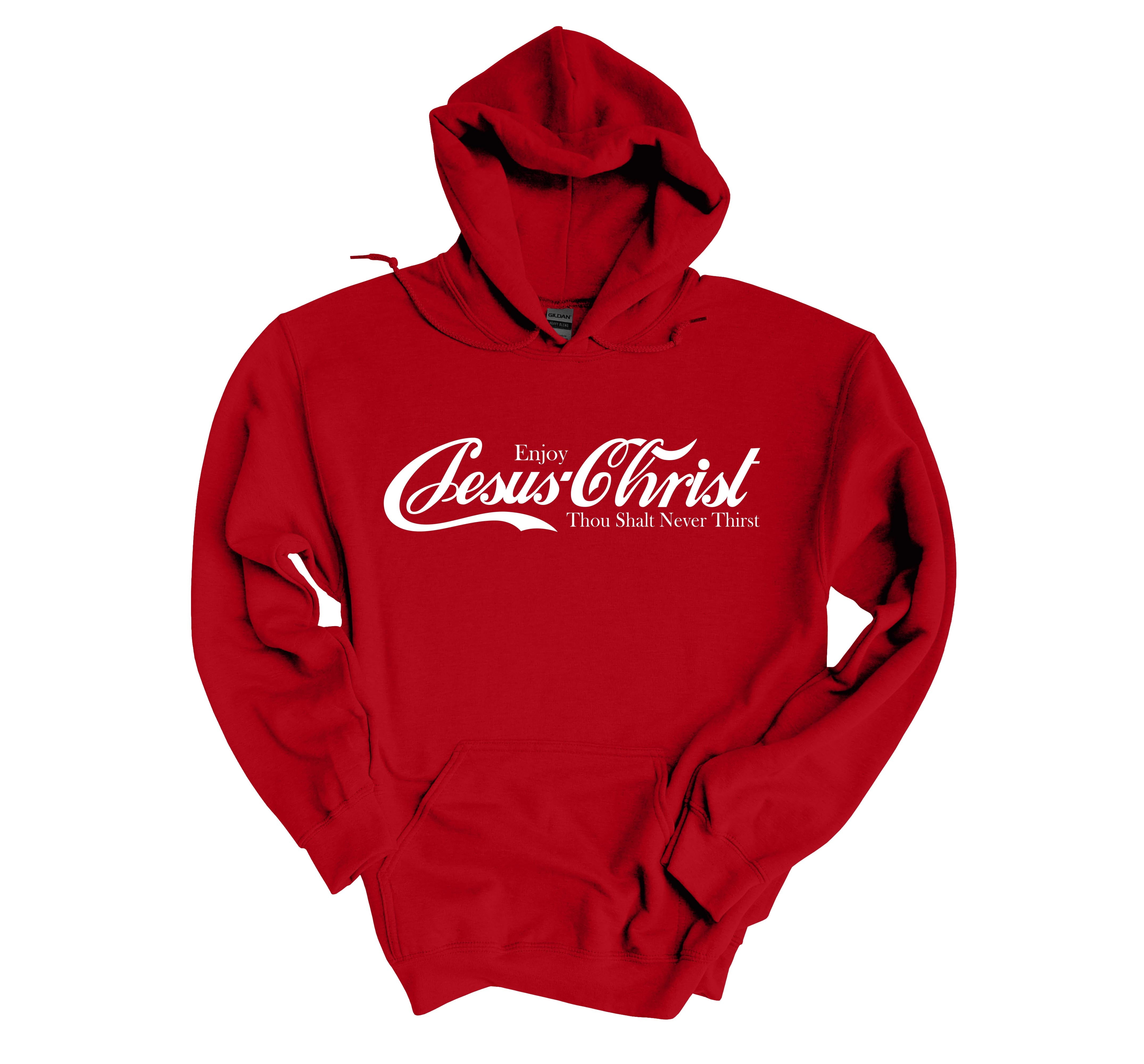 Customer reviews for Mens Christian Hoodie Enjoy Jesus Christ Soda Logo ...