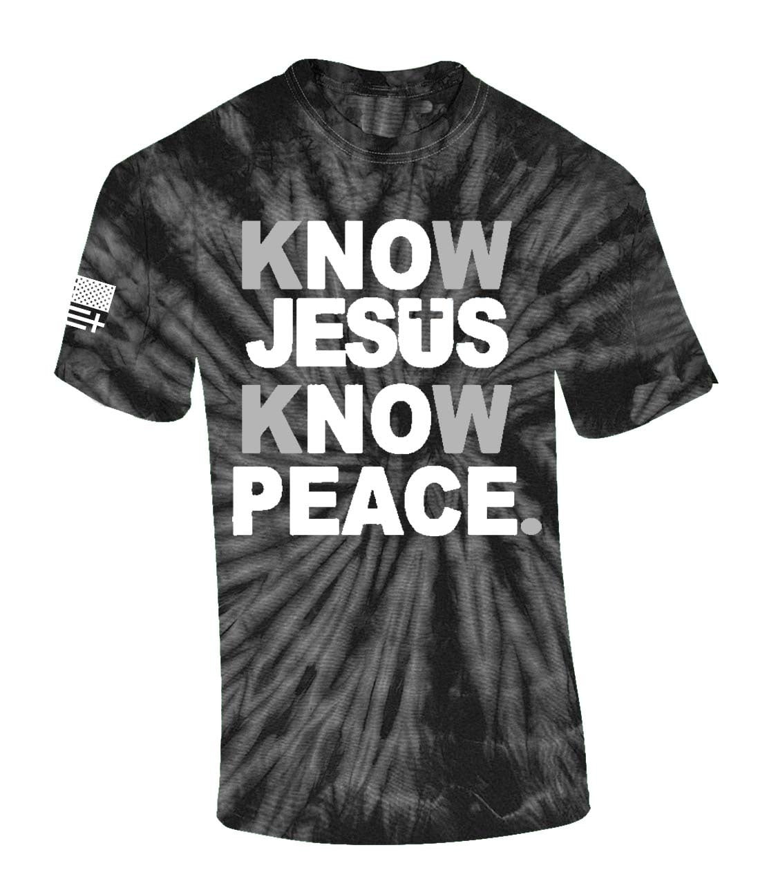 Mens Christian Know Jesus Know Peace Short Sleeve T-shirt Graphic Tee ...