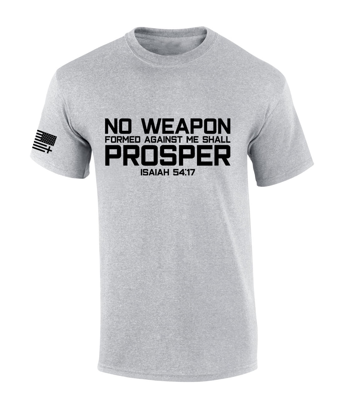 Mens Christian Shirt No Weapon Formed Against Me Shall Prosper Isaiah ...
