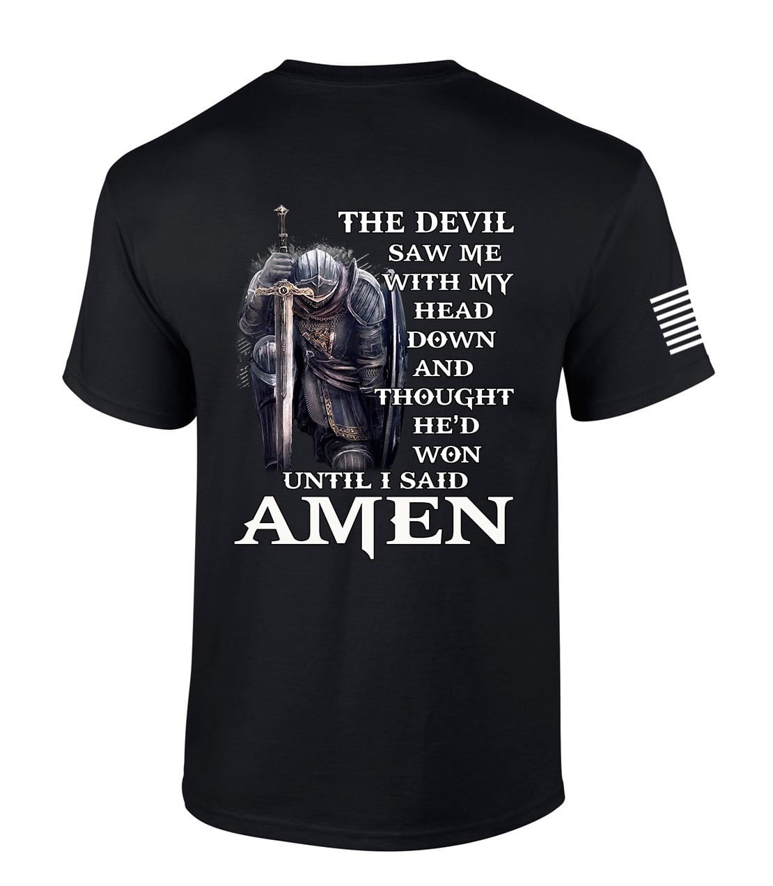 Mens Christian T-shirt Devil Thought He'd Won Short Sleeve T-shirt ...