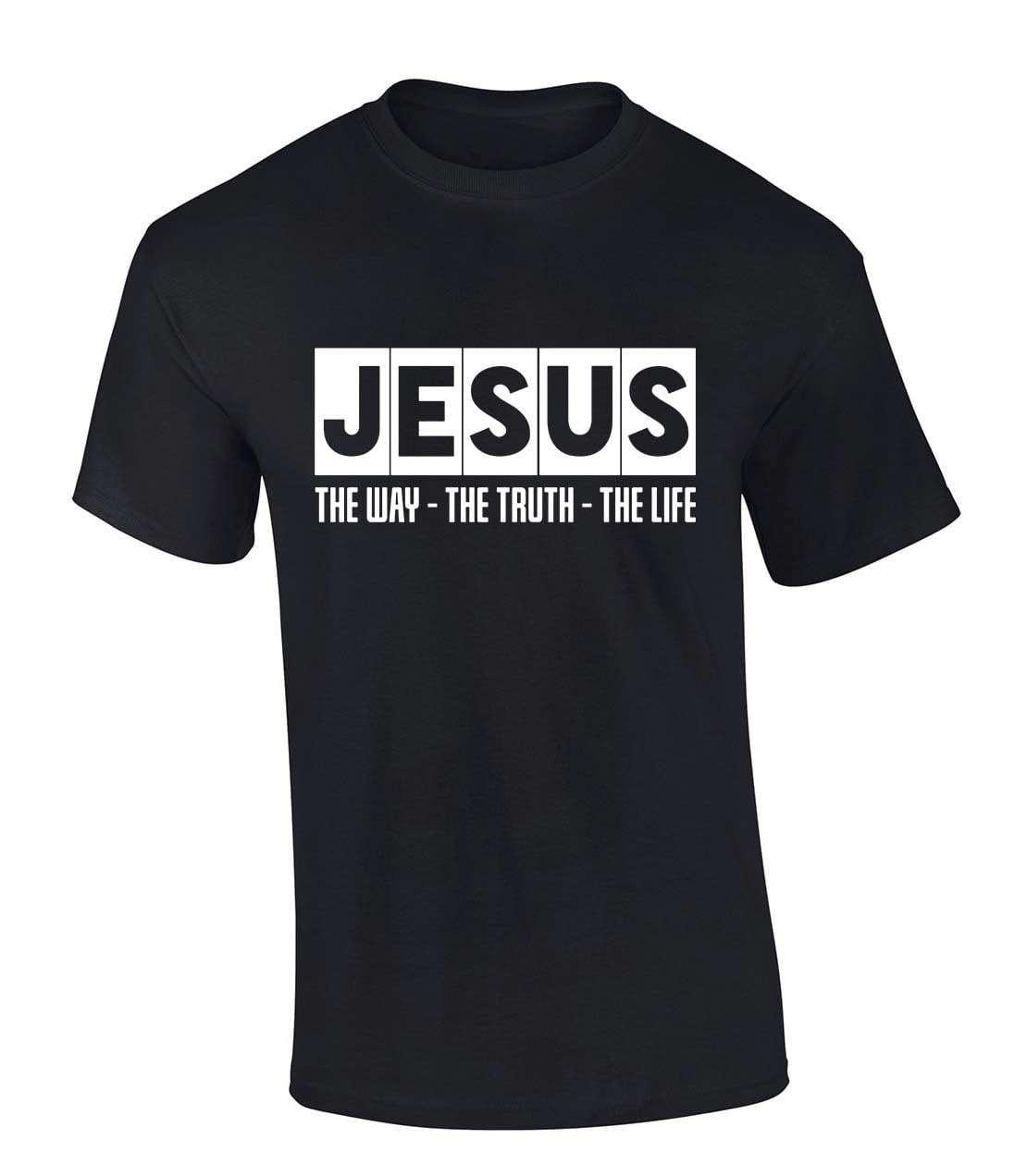 Mens Christian Tshirt Jesus the Way the Truth the Life Short Sleeve T ...