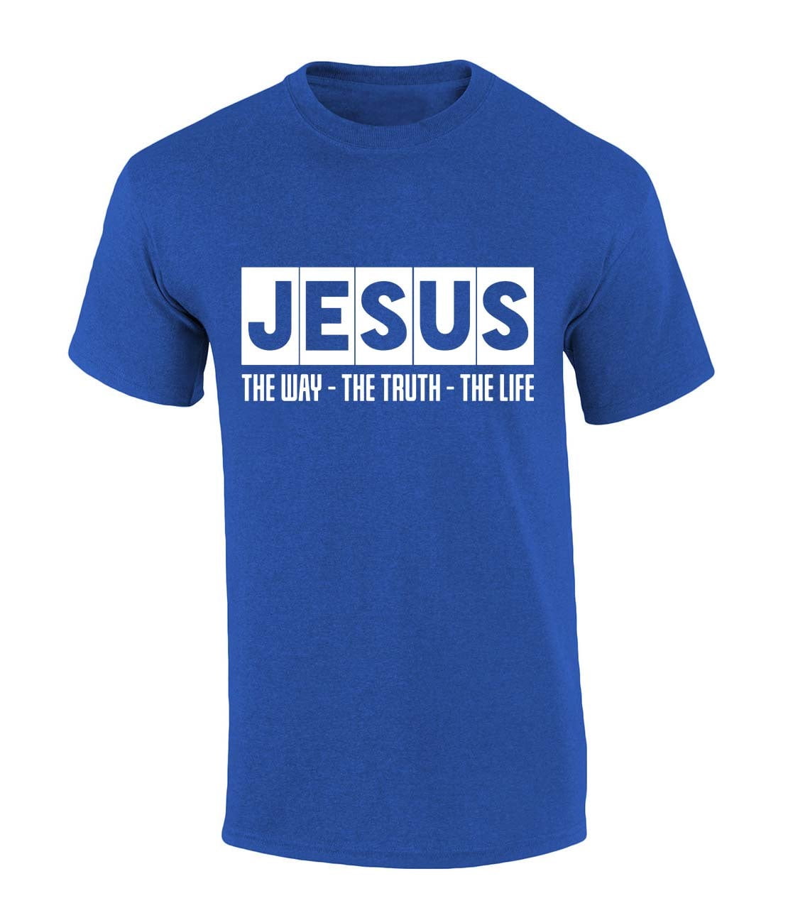 Mens Christian Tshirt Jesus the Way the Truth the Life Short Sleeve T ...
