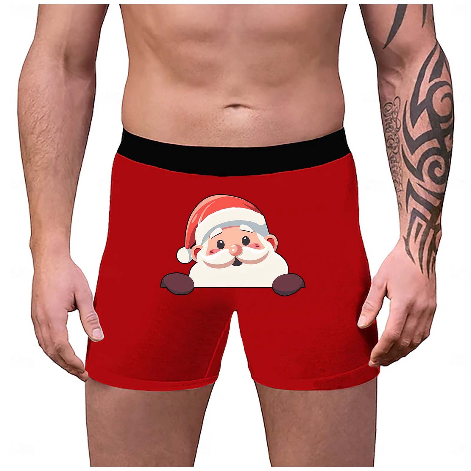 Mens Christmas Underwear Briefs Hilarious No Fly Christmas Themed ...