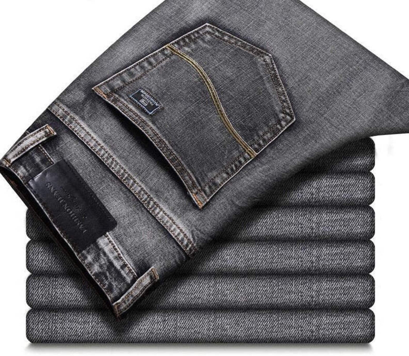 Mens Classic Denim Trouser Pants Slim Jeans 6 Colors - Walmart.com