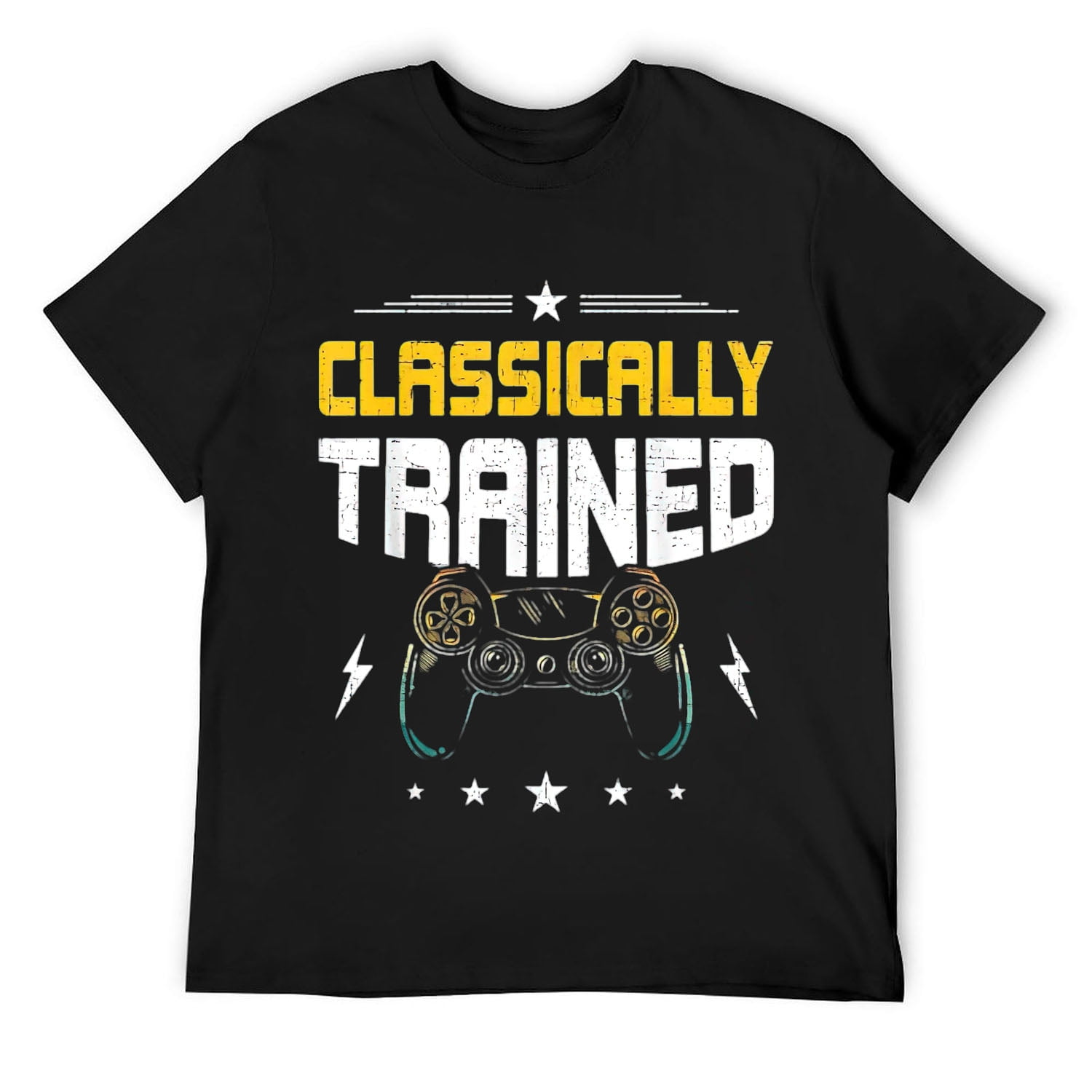 Mens Classically Trained Video Gamer Gaming T-Shirt Black - Walmart.com