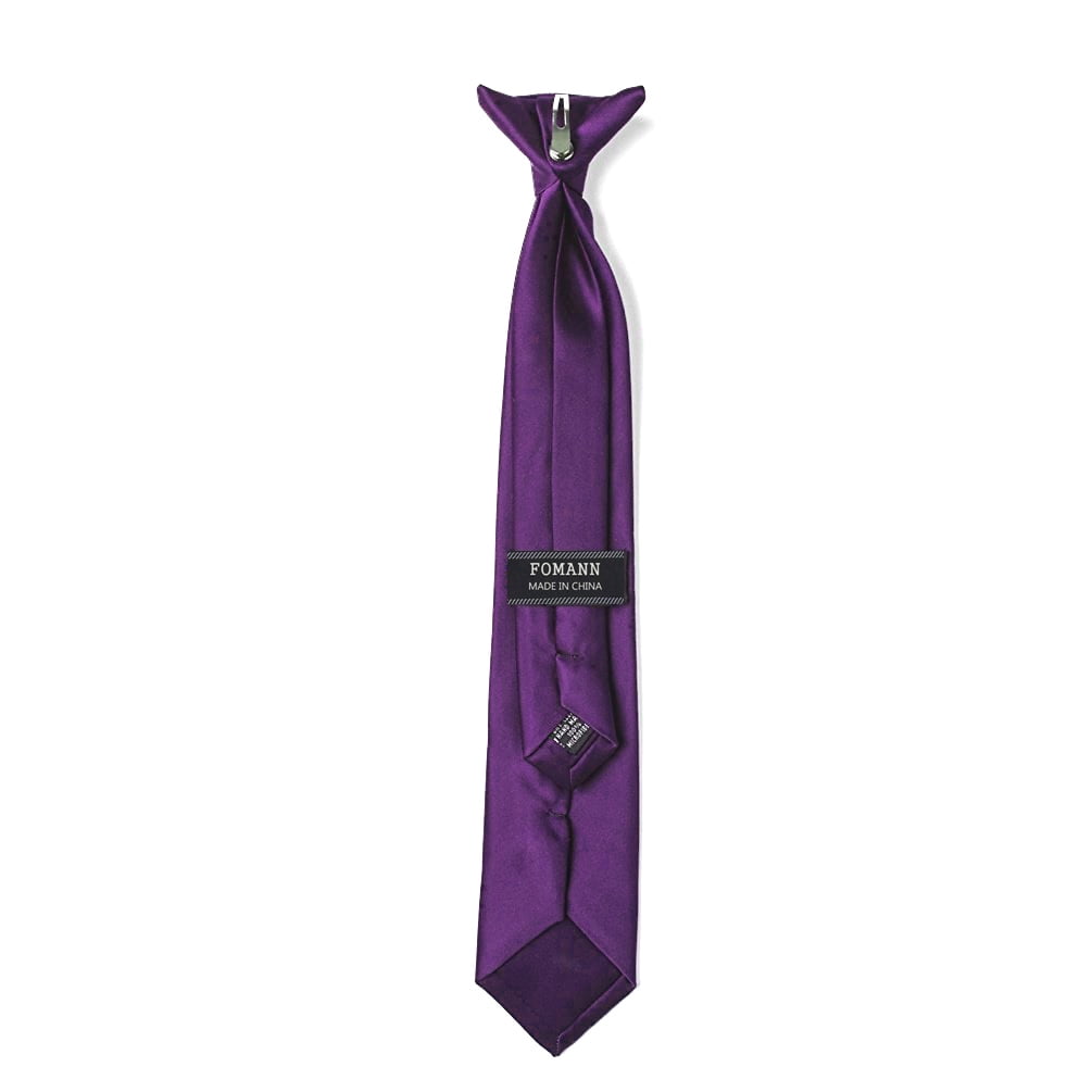 Adult's Clip-on Necktie for Men - Solid Uniform Ties for Police ...