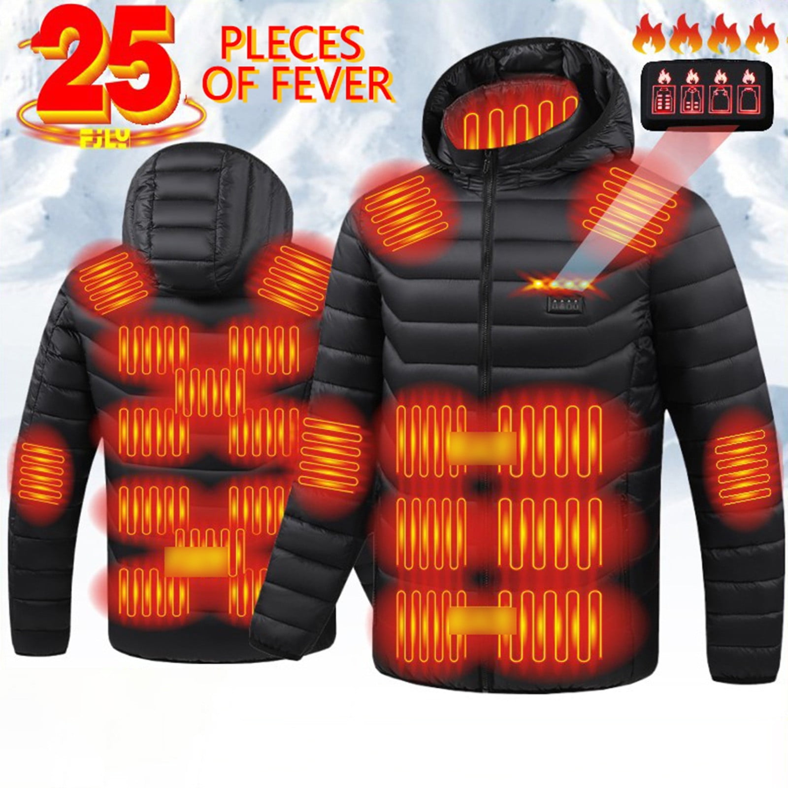 Mens Coats,Smart Heated with Full Warming Technology Thermal Heated ...