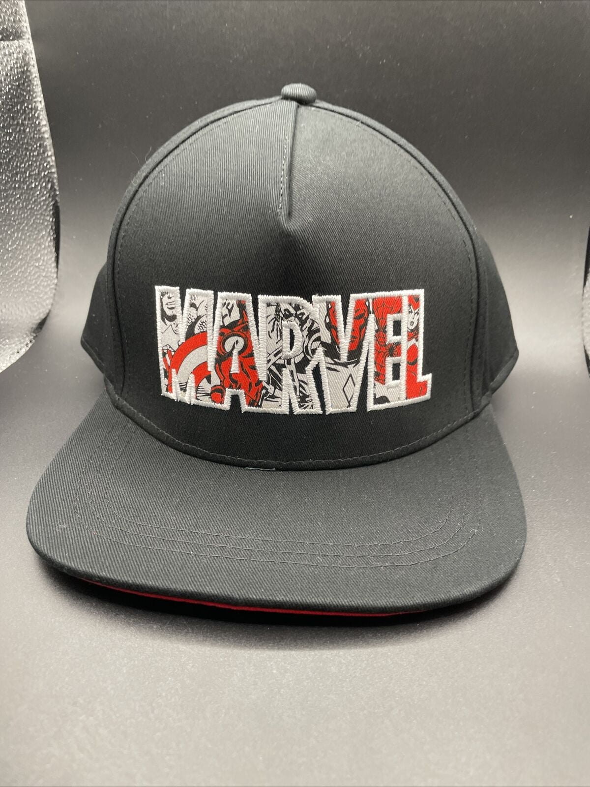 Mens Comic Marvel Logo Adjustable Straight Hat - Walmart.com