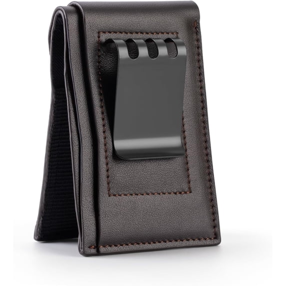 Mens Compact Wallet Card Holder with Clip Minimalist Slim Small Front ...