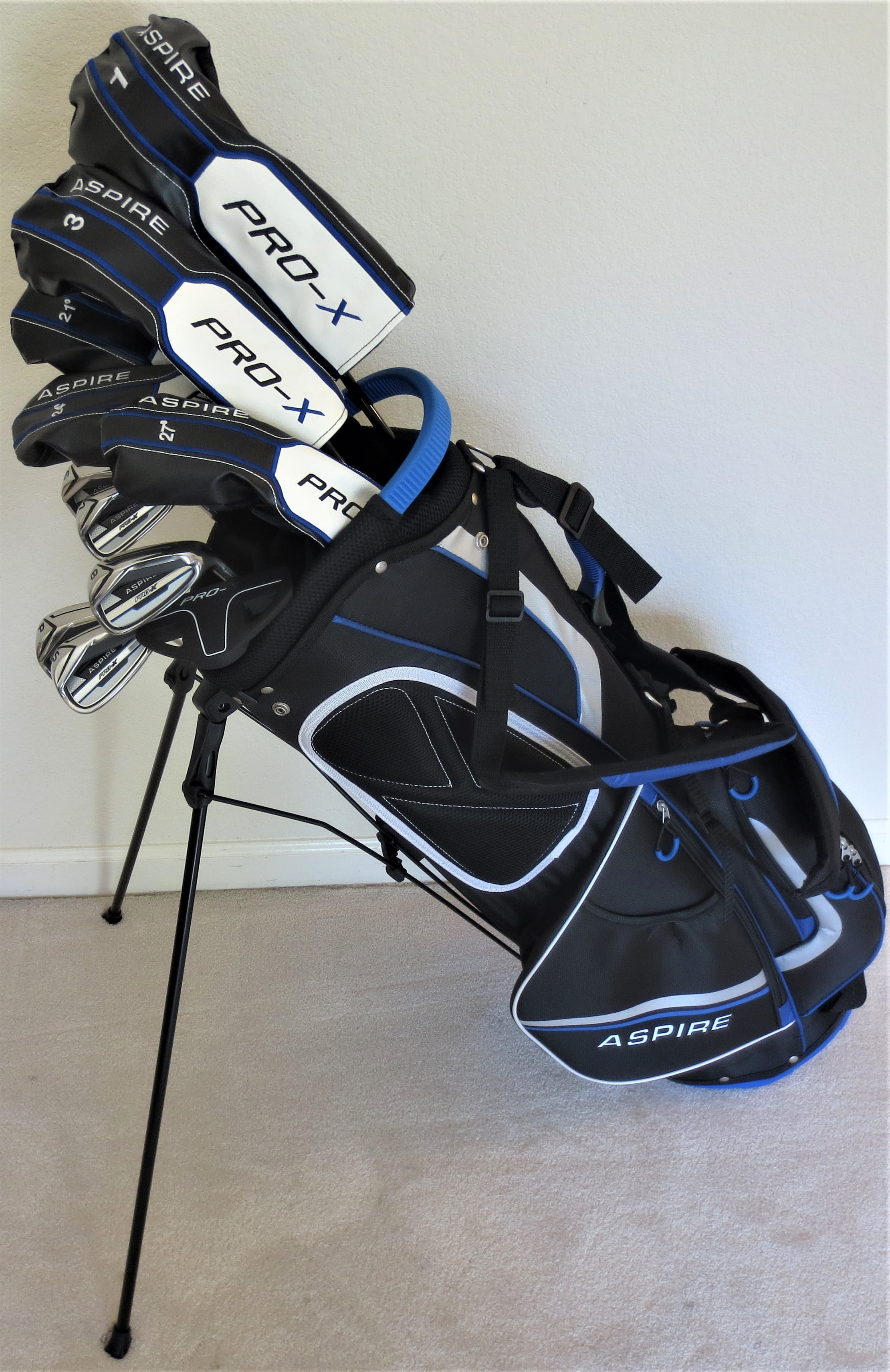 Mens Complete Golf Set - Adjustable Driver, Fairway Wood, 3,4,5 Hybrids ...