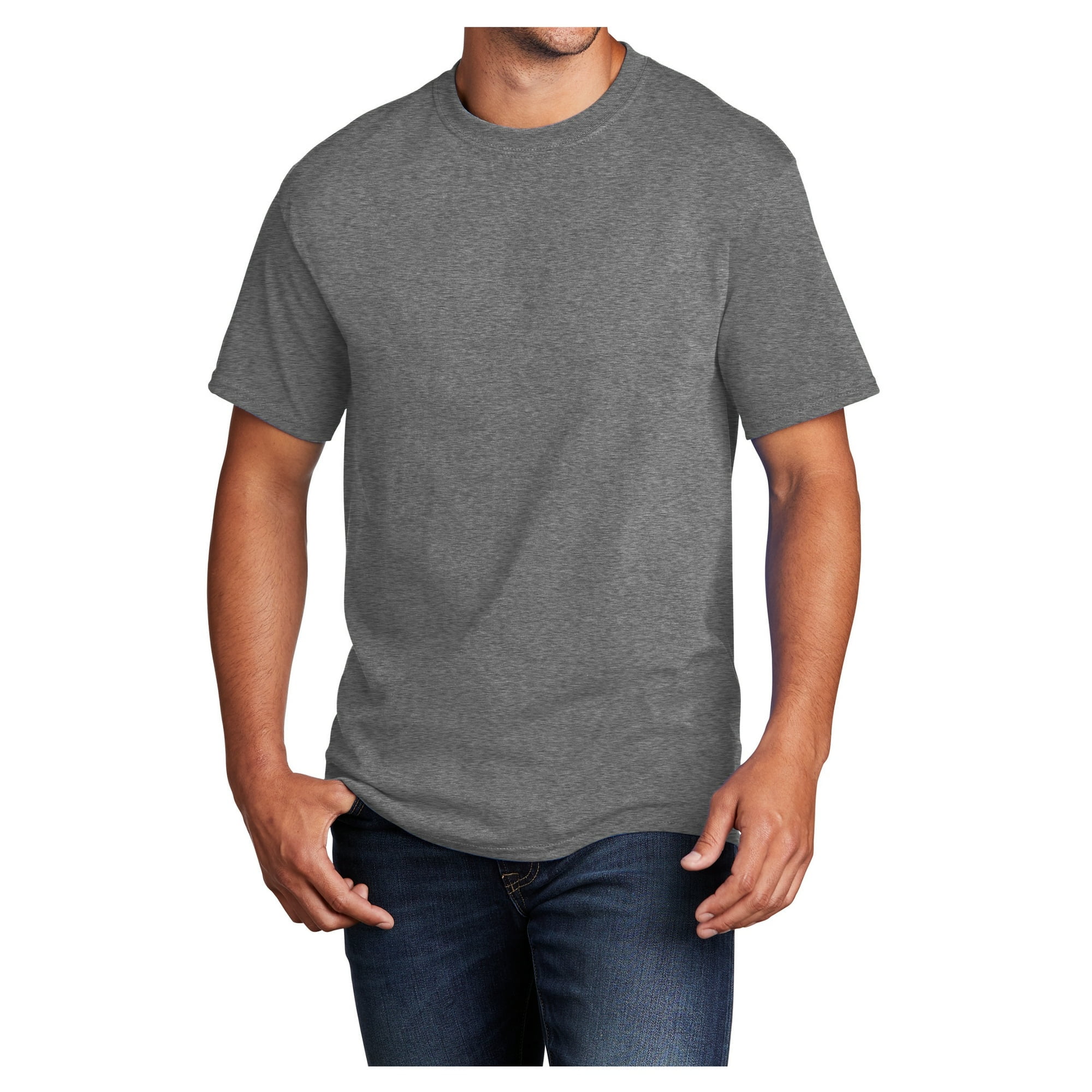 Mens Core Cotton Male T-Shirts Graphite Heather S - Walmart.com