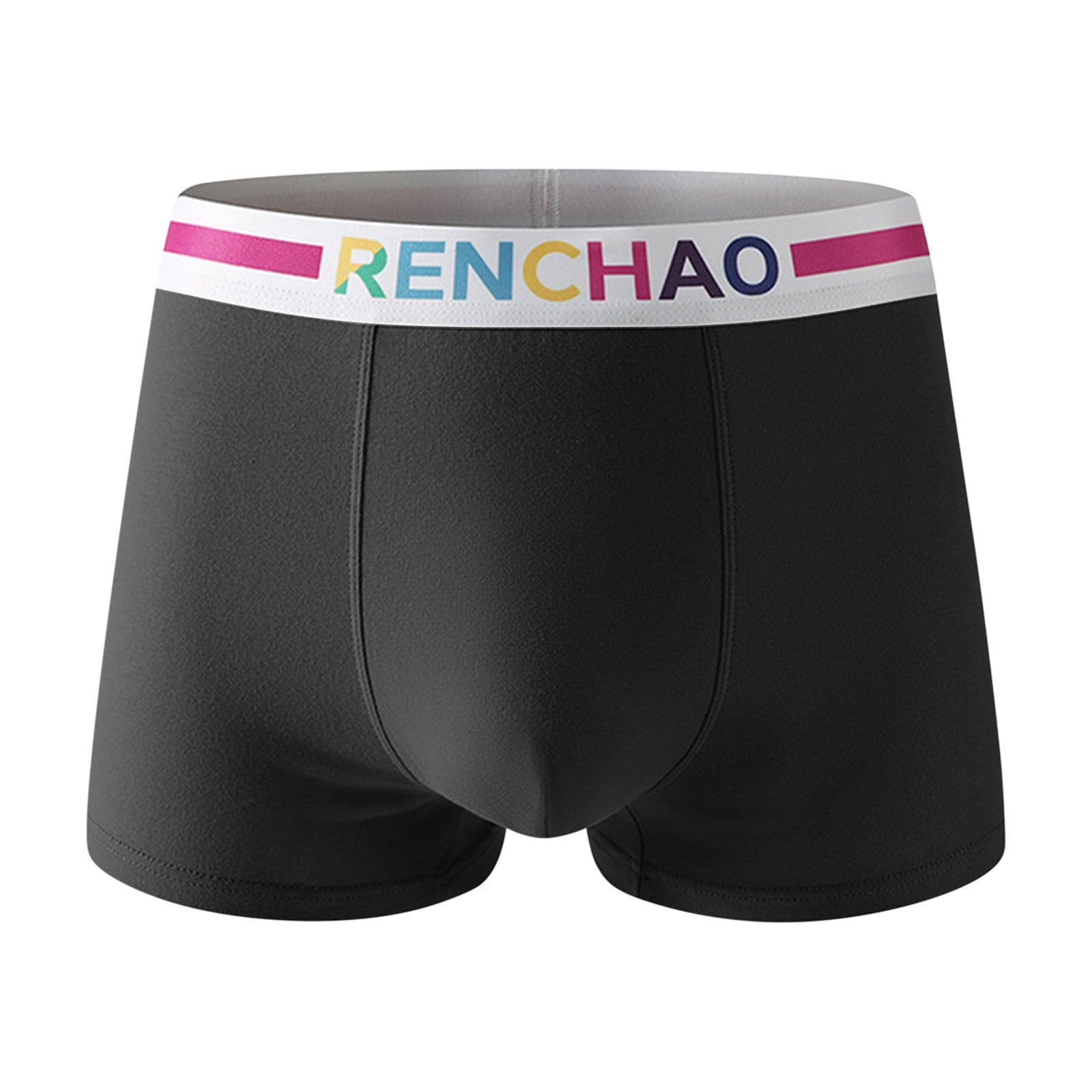Mens Cotton Boxer Briefs Jacquard Breathable Underwear Mid Waist Lounge ...