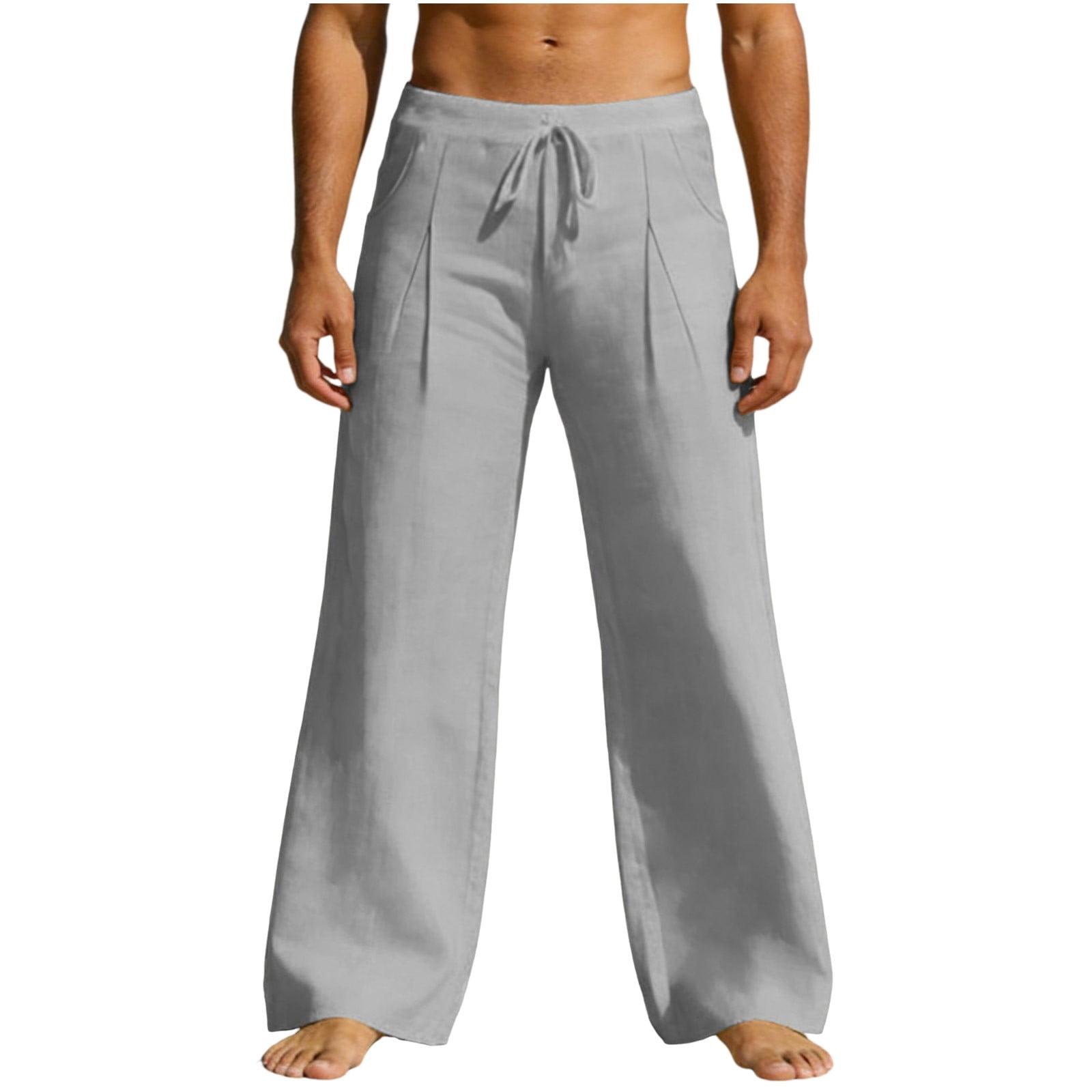 Mens Cotton Sweatpants with Pockets Linen With Casual Pockets Linen ...